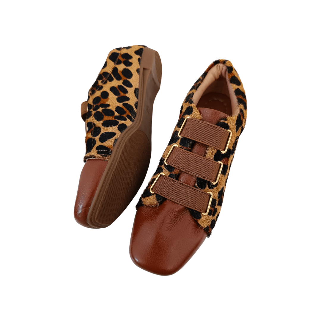 TENIS FEMININO ANIMAL PRINT COM ELSATICO-45453 - yasmim marra calçados