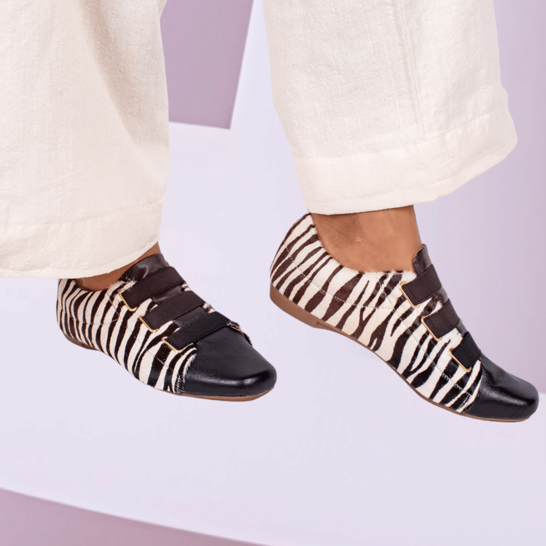 TENIS FEMININO ANIMAL PRINT COM ELSATICO-45453 - yasmim marra calçados